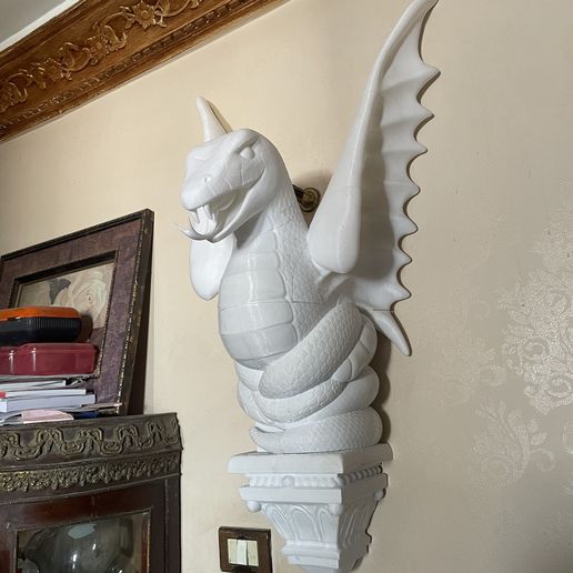 📁 Slytherin Great Hall Serpent Statue 3D Model STL File – Harry Potter ...