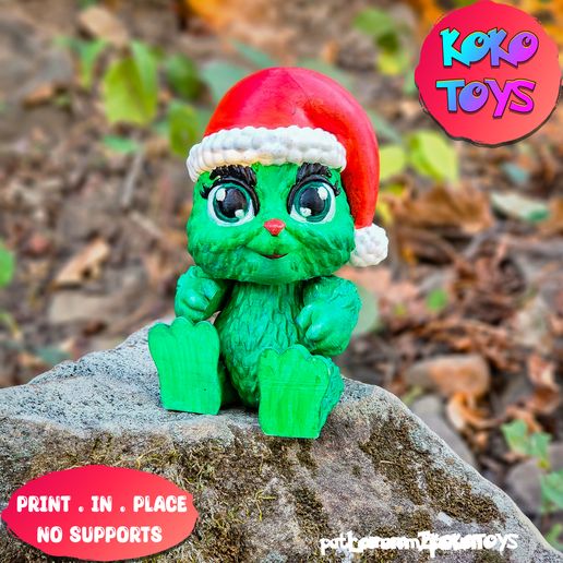 👶 CUTE FLEXY ARTICULATED BABY GRINCH PRINT-IN-PLACE・ STL File for 3D printing・Cults