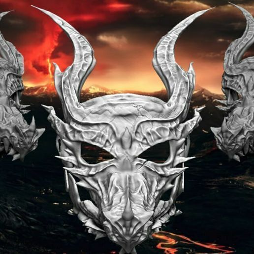 🐉 Alduin Dragon Skull Fursuit Mask STL – Skyrim Dragon Wearable Mask ...