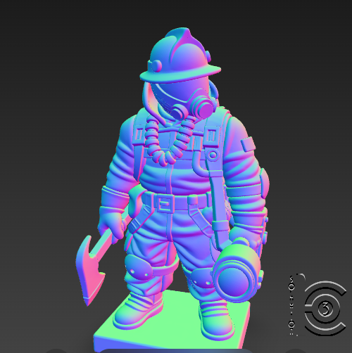 🐻 Blaze Bear - The Brave Firefighter・ STL File for 3D printing・Cults