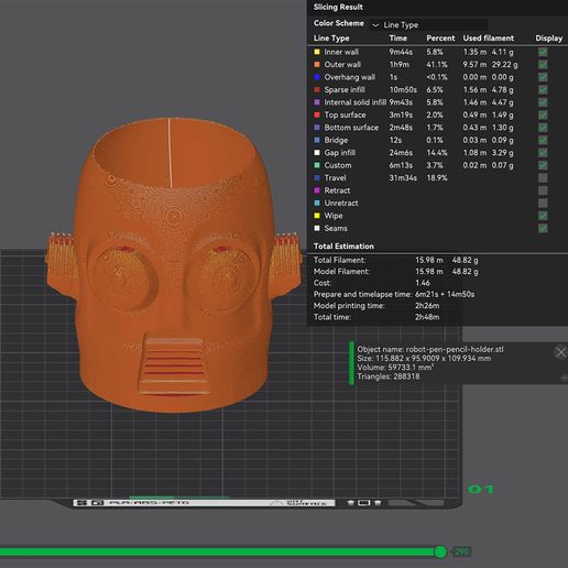 🤖 Robot Pen & Pencil Holder STL – No Supports・ STL File for 3D printing ...