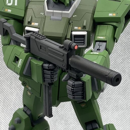 🔫 Machine pistol 3D Model for 1/100 Scale Robot Mecha Kits・ 3D File for ...