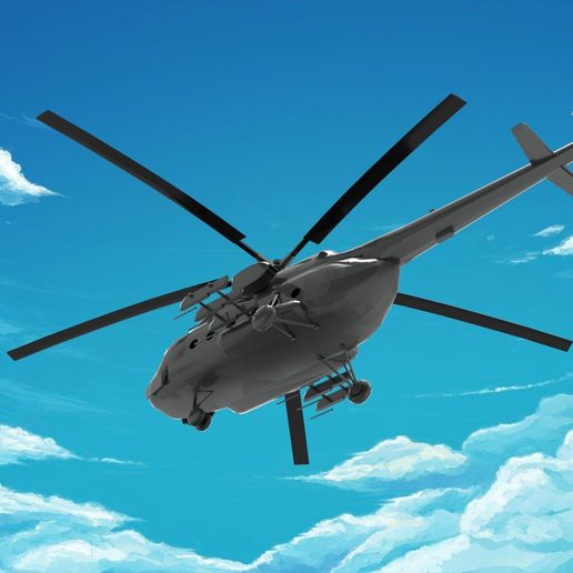 OBJ file Mil Mi-8 Helicopter 🚁 ・3D print design to download・Cults