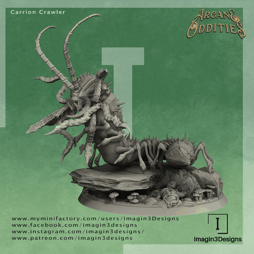 🎲 Carrion Crawler・ 3D File for 3D printing・Cults