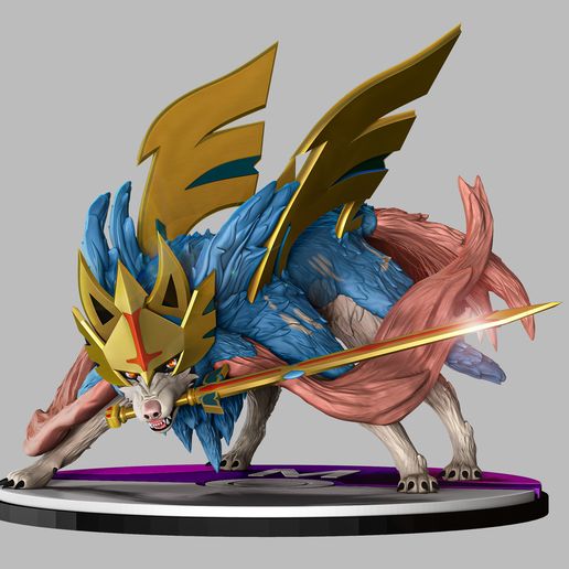 🐉 Zacian pokemon sword・ STL File for ・Cults
