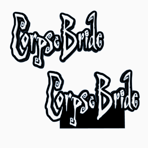 STL file 2x CORPSE BRIDE Logo Display by MANIACMANCAVE3D 👾 ・3D printer ...