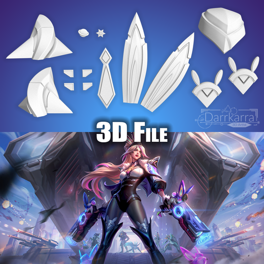 🥠 Miss Fortune Admiral Battle Bunny Accessories League of Legends STL ...