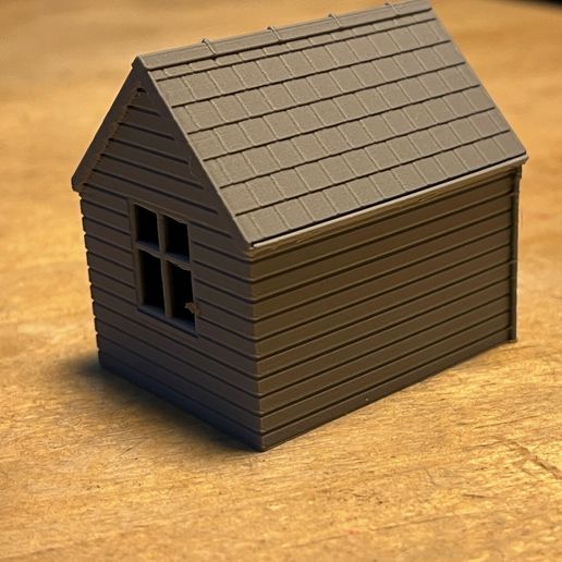 🛤️ Model Railway Lineside Wooden Hut 2・ STL File for 3D printing・Cults