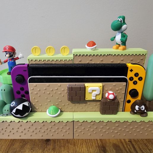 3D printable Nintendo Switch Mario World Dock • made with Prusa MK3・Cults