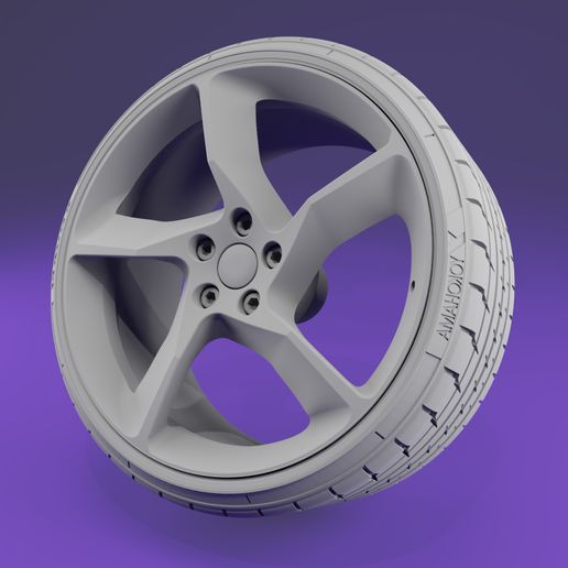 🛞 Ferrari Daytona SP3 style - Scale Model Wheel set - Rim and Tyre・ STL ...