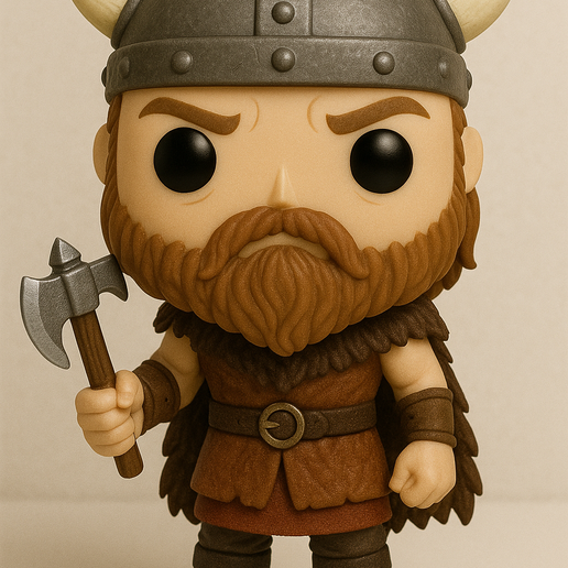 🦸 Guerrero vikingo funko pop personalizado・Archivo STL para Impresión ...