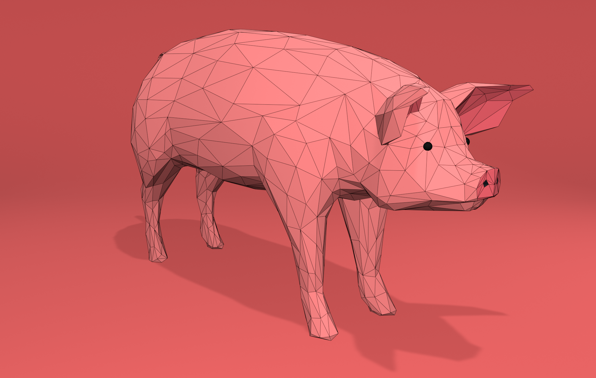 3D file Pig Lowpoly 3D Print Model・Model to download and 3D print • Cults