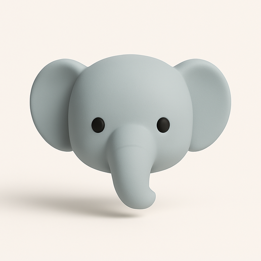 🐘 Mini Elephant Head・ STL File for 3D printing・Cults