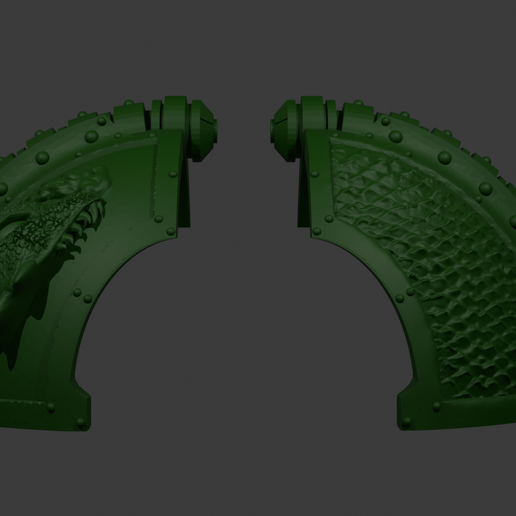 🎲 Salamanders Saturnine Pauldrons・ STL File for 3D printing・Cults