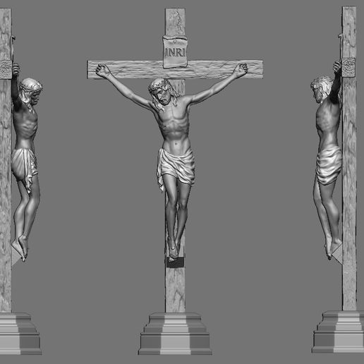 ️ Jesus Cross STL 3D Model – Faith Inspired Crucifix for CNC & 3D ...