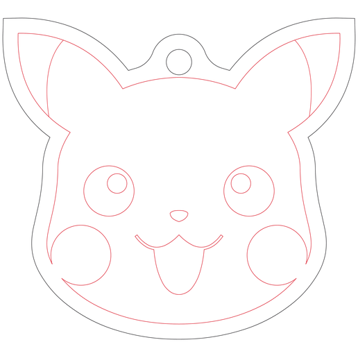 🗝️ Pikachu Keychain – Shuffle-Style Pokémon – STL & SVG・Free STL File ...