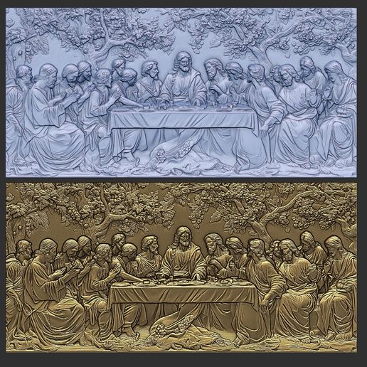 🪵 The Last Supper 3d,3D stl model relief , CNC Router Engraver, CNC ...