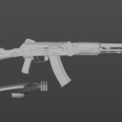 🗺️ Soviet AK-107 rifle 3D model material-1・ OBJ File for 3D printing・Cults