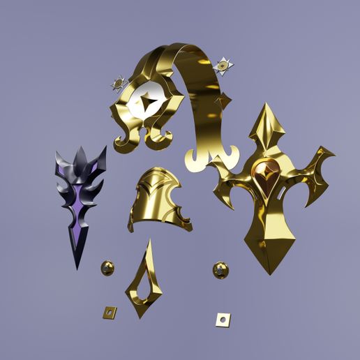 🧸 Genshin Impact Albedo Cosplay Set・ STL File for ・Cults