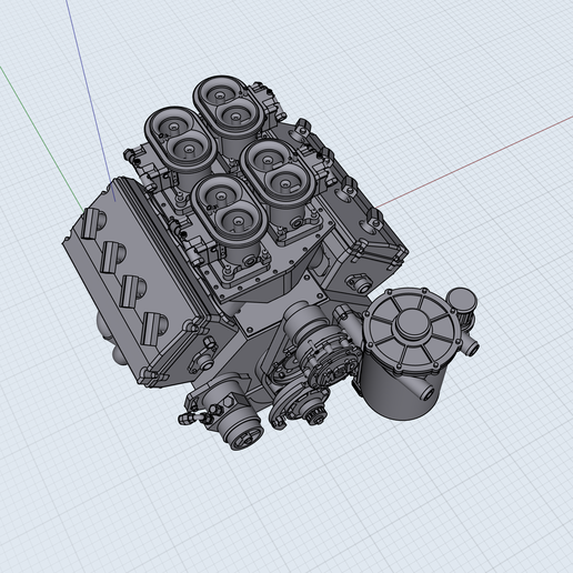 🚙 Pro Mod Kaase Ford V8 Mountain Motor Drag Racing・ STL File for ・Cults