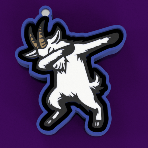 🐐💥 Dabbin’ Goat – Freshie, Keychain & Resin Mold・ STL File for 3D ...