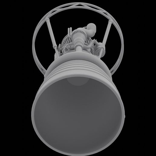 🚀 Rocket Engine・Free STL File for 3D printing・Cults