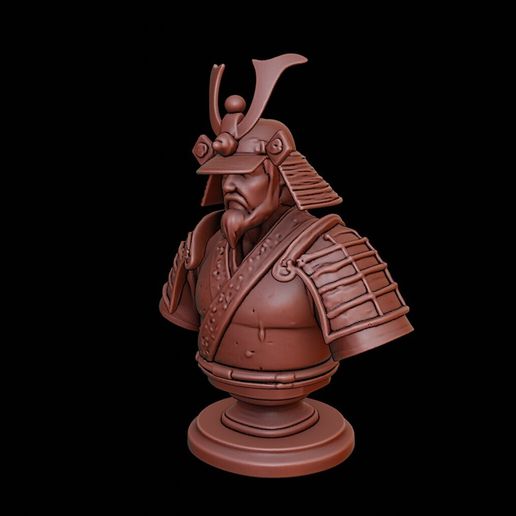 🗡️ Samurai Shogun Bust・ 3D File for 3D printing・Cults