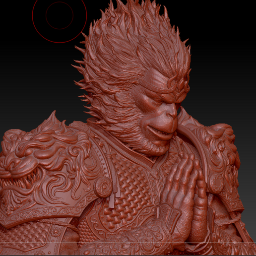 STL file Wukong-ngo khong-china-sitting 🇨🇳 (OBJ)・Template to download ...