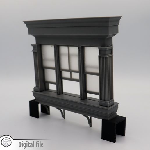 🪟 1:12 miniature Bay window with functional sliding windows multi-color ...