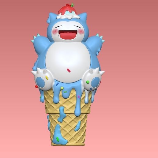 🐉 POKEMON- Snorlax Ice Cream・ 3D File for ・Cults