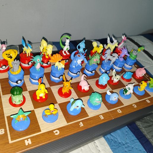 3D printed POKEMON CHESS SET (MANIFOLD) [REPAIRED VERSION] • made with ...