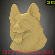 STL file German shepherd stl,3D stl model relief wall decor, CNC Router ...