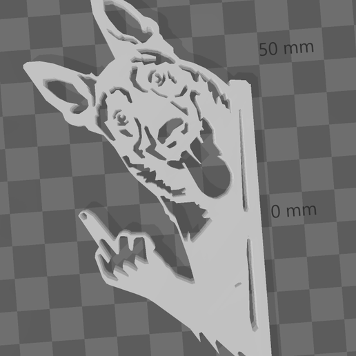 STL file Malinois Dog Middle Finger Sign 🐕 ・3D printing model to ...