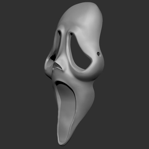 STL file Ghostface Mask - Wearable with String Holes 🎃 ・3D printable ...