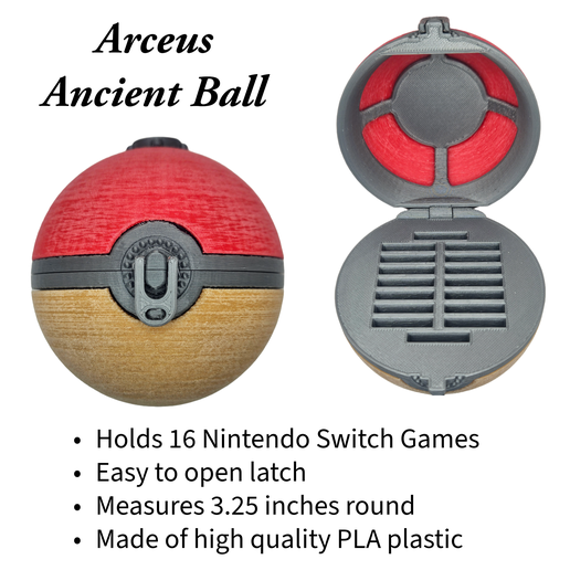 STL file Ancient Pokeball Nintendo Switch Game Holder 🐉 ・3D printer ...