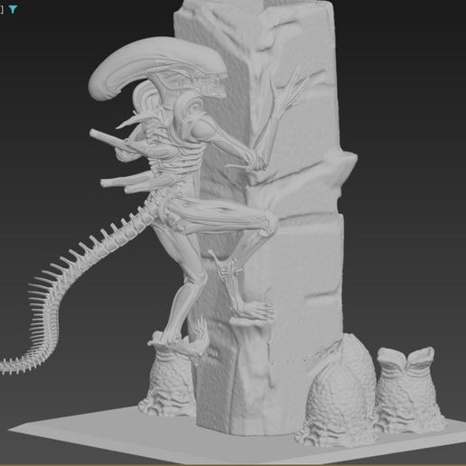 👽 Alien Xenomorph Diorama・ 3D File for 3D printing・Cults