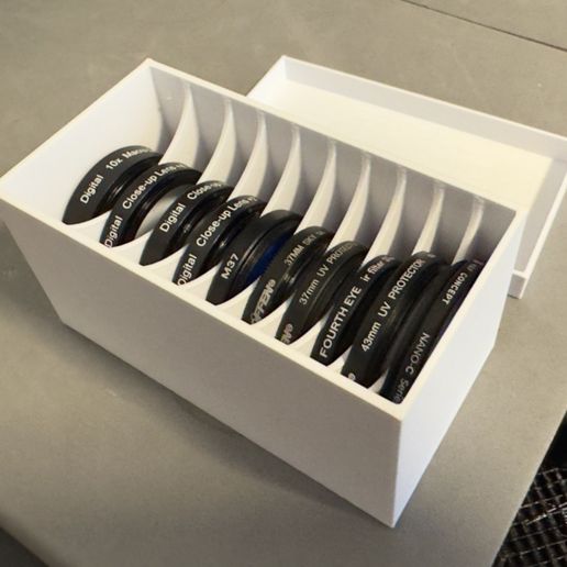 📷 Lens Filter Storage Case・Free 3D File for ・Cults