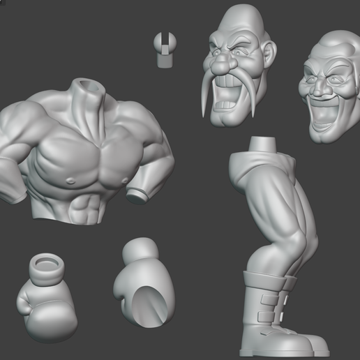 👊 Machoman and Soda popinski from Mike Tyson's Punch Out・ 3D File for ...