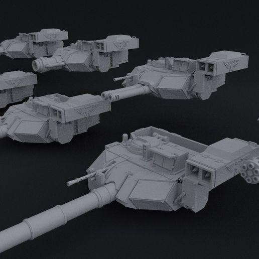 🪖 Leman Russ XM2 Pattern Turrets・ 3D File for 3D printing・Cults