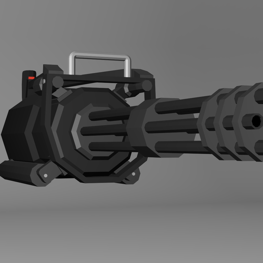 3D file Low poli minigun gun Low-poly 3D Model 🔫 ・3D print design to ...