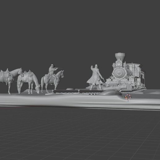 🚆 Wild West Train Robbery Diorama STL for 3D Printing・ STL File for 3D ...