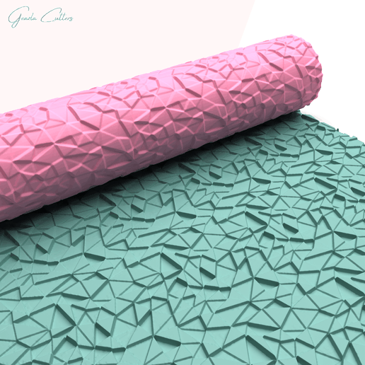 🧷 Stained Glass Texture Roller For Polymer Clay, Geometric Clay Texture ...