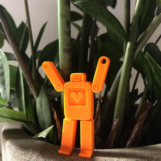 Free Stl File Robot Keychain 🤖 ・3d Printable Model To Download・cults