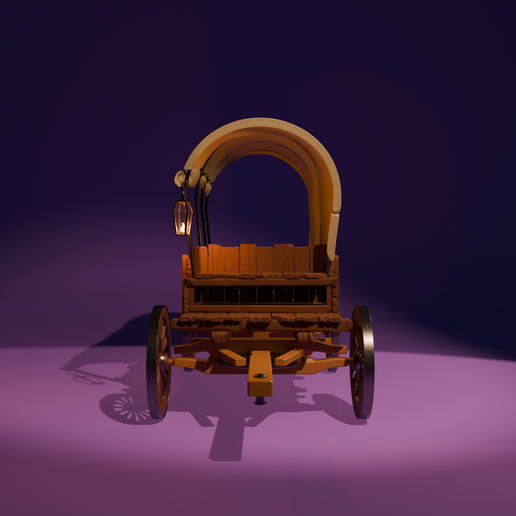 🪵 Wood Wagon - Table top prop・ STL File for 3D printing・Cults