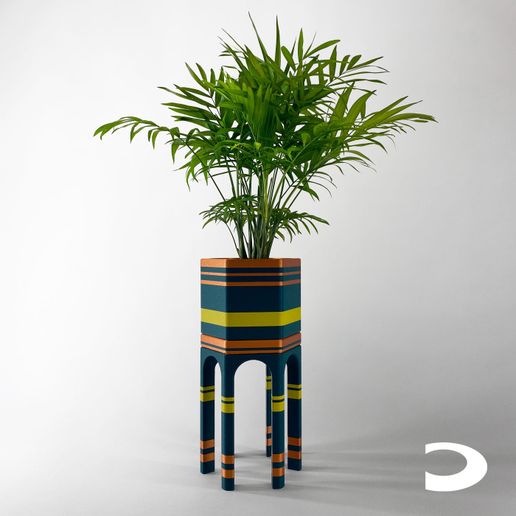 🪴 Planter With Stand And Drip Tray - Stacking Plant Flower Pot・ STL ...