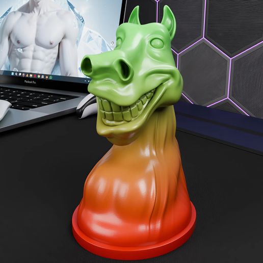 STL file Laughing Horse Bust 🤣 (OBJ)・Template to download and 3D print ...