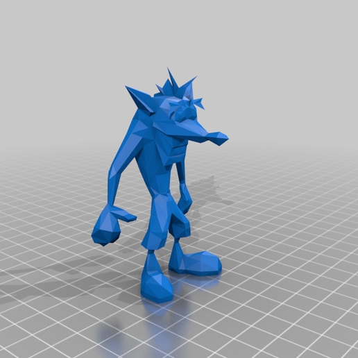 🎮 Crash Bandicoot Low Poly・Free 3D File for ・Cults