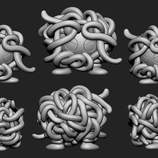 STL file Pokemon - Tangela with 2 poses 🐉 ・3D print design to download ...