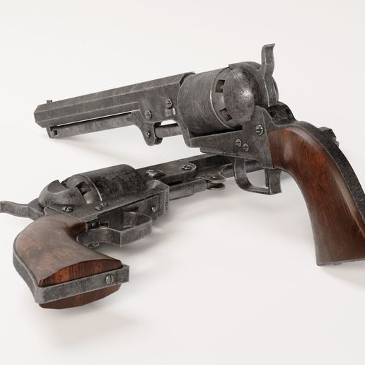 3D file Colt 1851 Navy Low poly 3D Model 🔫 ・Design to download and 3D ...