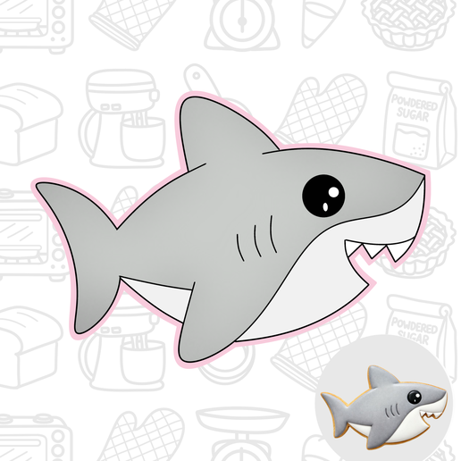 🦈 609. Shark Cookie Cutter・ STL File for 3D printing・Cults